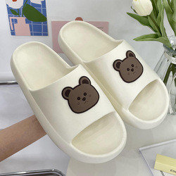 New design slippers ladies summer home indoor soft bottom non-slip bathroom couple cute Little bear sandals