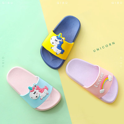 Cute Custom Summer Children Slipper Shoes Outdoor Soft Cartoon