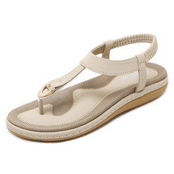 Summer 2022 new sandals women non-slip slippers metal buckle large size flat outdoor shoes wholesale flip flops