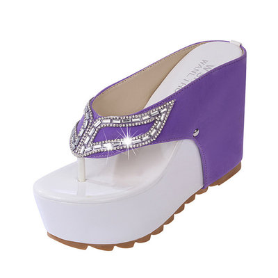 2022 rhinestone fashion design slides slippers lady heels flip flops non-slip summer sandals for women and ladies