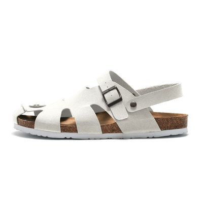 Open Toe Men Casual Footwear Flat  Breathable Hard Wearing Solid Color