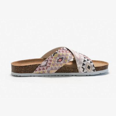 Cross Strap Ladies Sandals Upper Summer Beach Casual Slides
