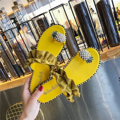 Hot selling beach casual shoes high quality laciness summer sandals women footwear soft sole non-slip slippers