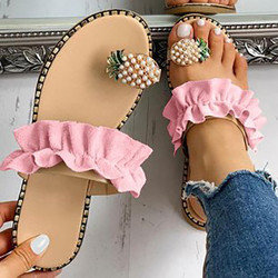 Hot selling beach casual shoes high quality laciness summer sandals women footwear soft sole non-slip slippers