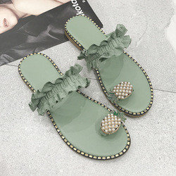 Hot selling beach casual shoes high quality laciness summer sandals women footwear soft sole non-slip slippers