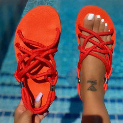 Factory price new 2022 summer flat sandals beach casual shoes non-slip slippers for women and ladies wholesale