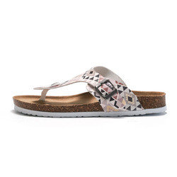 New products geometric cork beach casual shoes female summer sandals women fashion Korean version flip-flops slippers