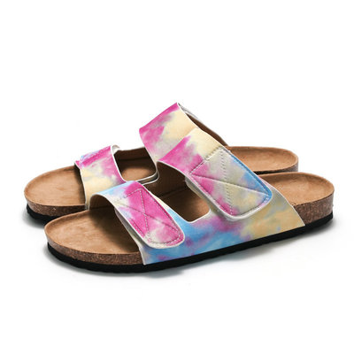 Wholesale Comfort Cork non-slip Outdoor shoes Adjustable magic sticker summer Sandals women slides new flip-flops slippers