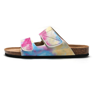 Wholesale Comfort Cork non-slip Outdoor shoes Adjustable magic sticker summer Sandals women slides new flip-flops slippers