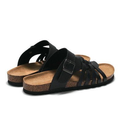 Men Cork Flat Casual Beach Shoes Soft Sole Non Slip Sandals