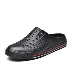 New design couple hole casual shoes summer sandals women breathable flat non-slip Men beach hollow lazy half slippers