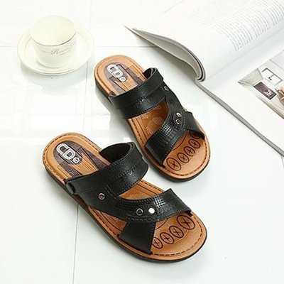 PVC Men Casual Footwear Summer Soft Sole Non Slip Breathable