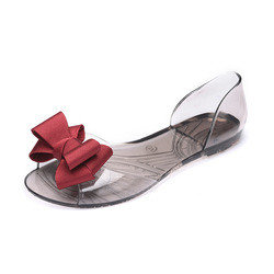 Fashion trend Bowknot upper design summer Sandals women Flat Jelly Casual Shoes Comfortable and Soft slippers