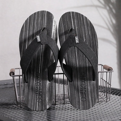 Hot sale soft Comfortable new Man sandal leather upper outdoor slide flat flip-flops fashion non-slip slippers 2022