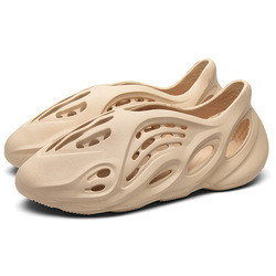 Wholesale Summer Fashion trend couple Slippers Beach Flat Sandals solid color casual breathable Shoes for women and men