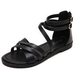 Slide sandals wholesale 2022 new style solid color Wedge heel non-slip female slippers for women and ladies leather shoes
