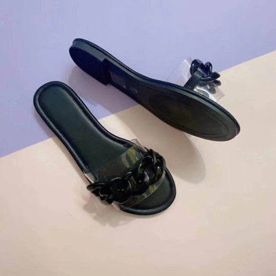 New design women casual beach shoes hot sale candy color buckle comfortable flat non-slip sandals and slippers