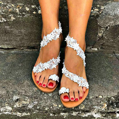 2022 fashion trend casual solid color sandals flat beach lightweight slippers for women and ladies floral sandals
