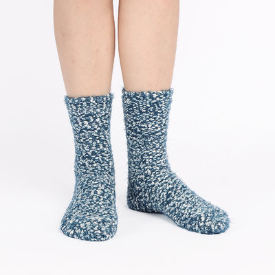 Wholesale Women non-slip slipper Sock custom mixed color house indoor floor sock ladies medium length Fleece Socks