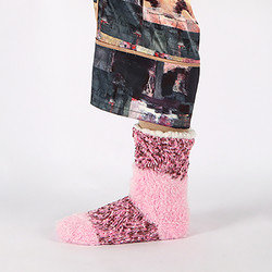 Wholesale new fashion trend women winter socks patchwork color warm soft skin-friendly non-slip Casual designer socks