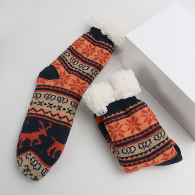 hot sale custom women new winter popular thick warm thermal socks anti slip home slippers floor socks