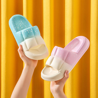 Wholesale EVA sandals summer new product men home couple indoor color matching women slippers slides 2022 ladies shoes
