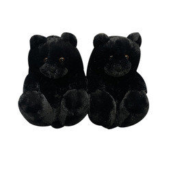 New Hot selling teddy bear warm shoes children comfortable cute cartoon floor plush soft kids home slippers