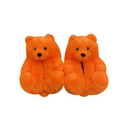 New Hot selling teddy bear warm shoes children comfortable cute cartoon floor plush soft kids home slippers