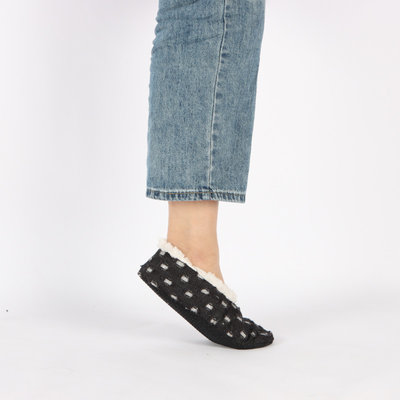 Winter Warm denim Fluffy cotton velvet Cozy Fuzzy Lined Non Slip House indoor Slipper Socks With Grippers For Women
