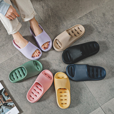 New unisex bathroom slippers summer indoor non-slip thick-soled hollow drainage quick-drying sandals hole shoes