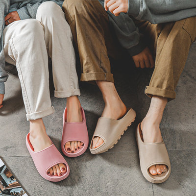 New unisex bathroom slippers summer indoor non-slip thick-soled hollow drainage quick-drying sandals hole shoes
