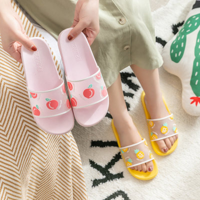 2021 new cute fruit pattern sandals summer ladies indoor casual slippers non-slip wear-resistant comfortable slippers