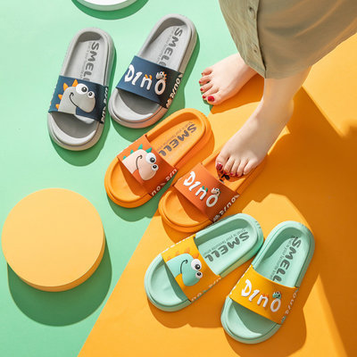 Wholesale summer custom cartoon sandals new couple fashion home thick-soled non-slip bathroom slippers