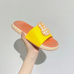 Summer new style home indoor cute couple sandals bathroom non-slip soft bottom shock-absorbing slippers