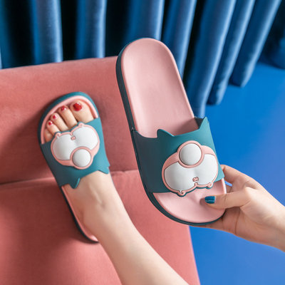 Hot sell summer sandals home bathroom non-slip thick-soled slippers cute comfortable and breathable couple shoes