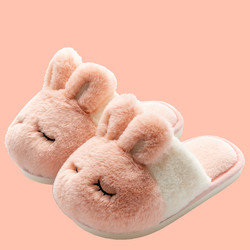 Children Slipper Boys And Girls Winter Indoor Home Warm Anti-Slip Cute Cartoon Rabbit Shape Shoes kids fur slippers