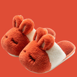 Children Slipper Boys And Girls Winter Indoor Home Warm Anti-Slip Cute Cartoon Rabbit Shape Shoes kids fur slippers