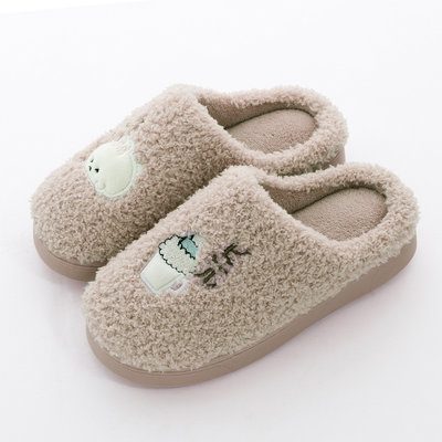2021 new children cartoon Leisure rabbit slippers baby winter soft plush indoor non-slip home shoes with best price