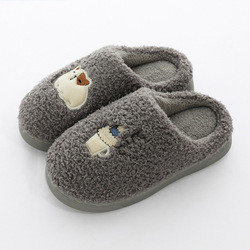 2021 new children cartoon Leisure rabbit slippers baby winter soft plush indoor non-slip home shoes with best price