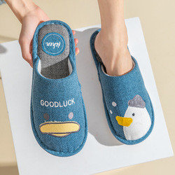 Cheap price 2021 new soft linen bedroom slippers home Fashion warm couple indoor non-slip household shoes ladies