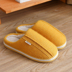 Simple warm plush slippers 2021 hot sale winter thick-soled non-slip indoor home shoes women with best price