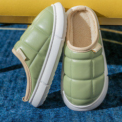 Slippers winter ladies simple grid style hot sale high quality warm comfortable home shoes supplier
