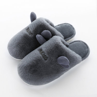 New design 2021 autumn winter warm home slippers soft plush non-slip PVC material women bedroom shoes