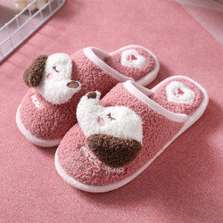 New fashion cute home indoor shoes female winter warm non-slip soft bottom couple cartoon slippers in stock
