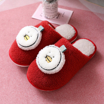 Women winter slippers new cartoon non-slip cute warm plus fluff autumn and winter couple home indoor shoes