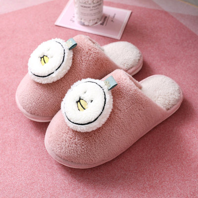 Women winter slippers new cartoon non-slip cute warm plus fluff autumn and winter couple home indoor shoes