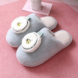 Women winter slippers new cartoon non-slip cute warm plus fluff autumn and winter couple home indoor shoes