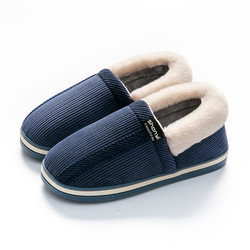 Winter warm best price corduroy vamp slippers women non-slip large size couple home indoor shoes supplier