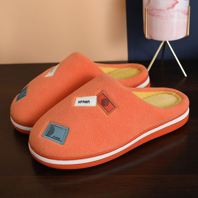 Winter Ladies coral Fleece Tpr Sole Warm Slippers indoor non-slip  thickening home couple plus fluff shoes wholesale