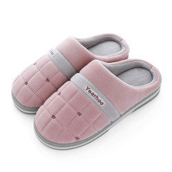 New female wholesale autumn and winter indoor and outdoor couple non-slip shoes soft plush thick-soled warm slippers